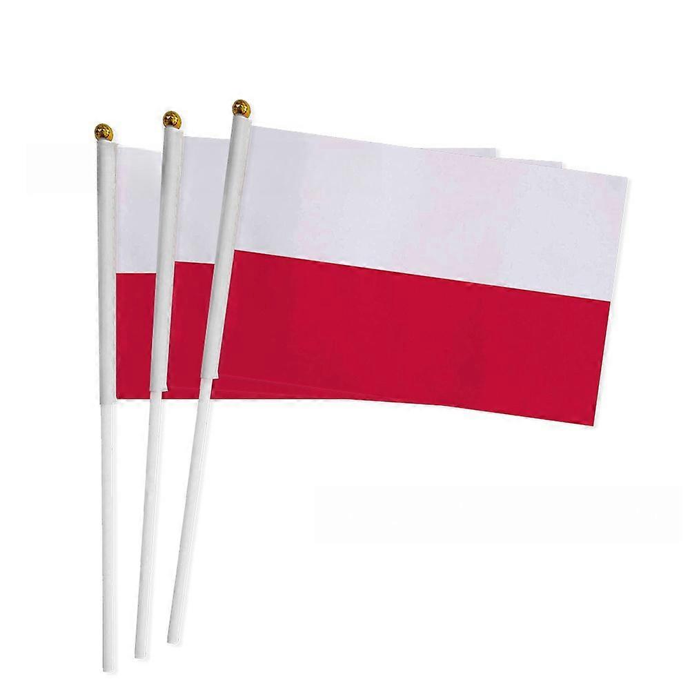 100pc Poland 2024 European Cup hand-waved flag national flag fan flag ...