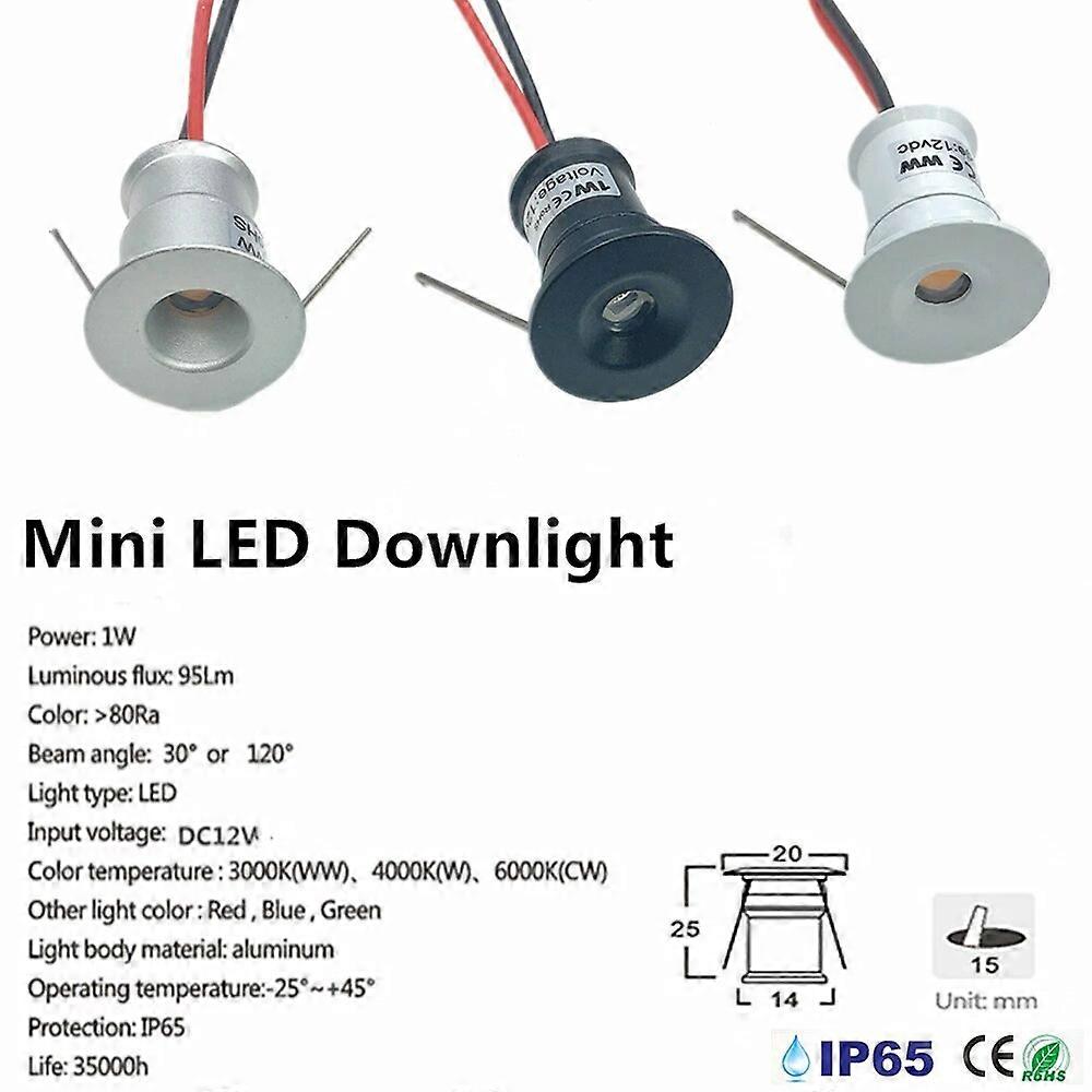 Mini Downlight LED 12V 1W Recessed Small Spot Light Ceiling Kitchen ...