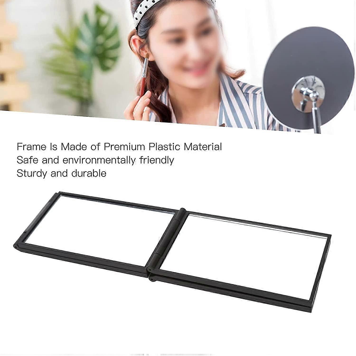 4 Way Mirror, 360 Degree Handheld Desktop 4 Panel Mirror Way Mirror for ...