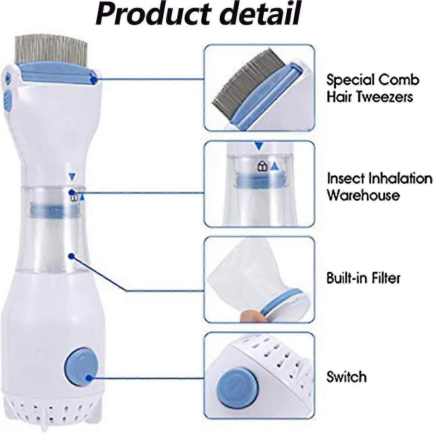 Pet Electric Flea Comb, Electric Lice Remover, Flea Cleaning Brush And ...