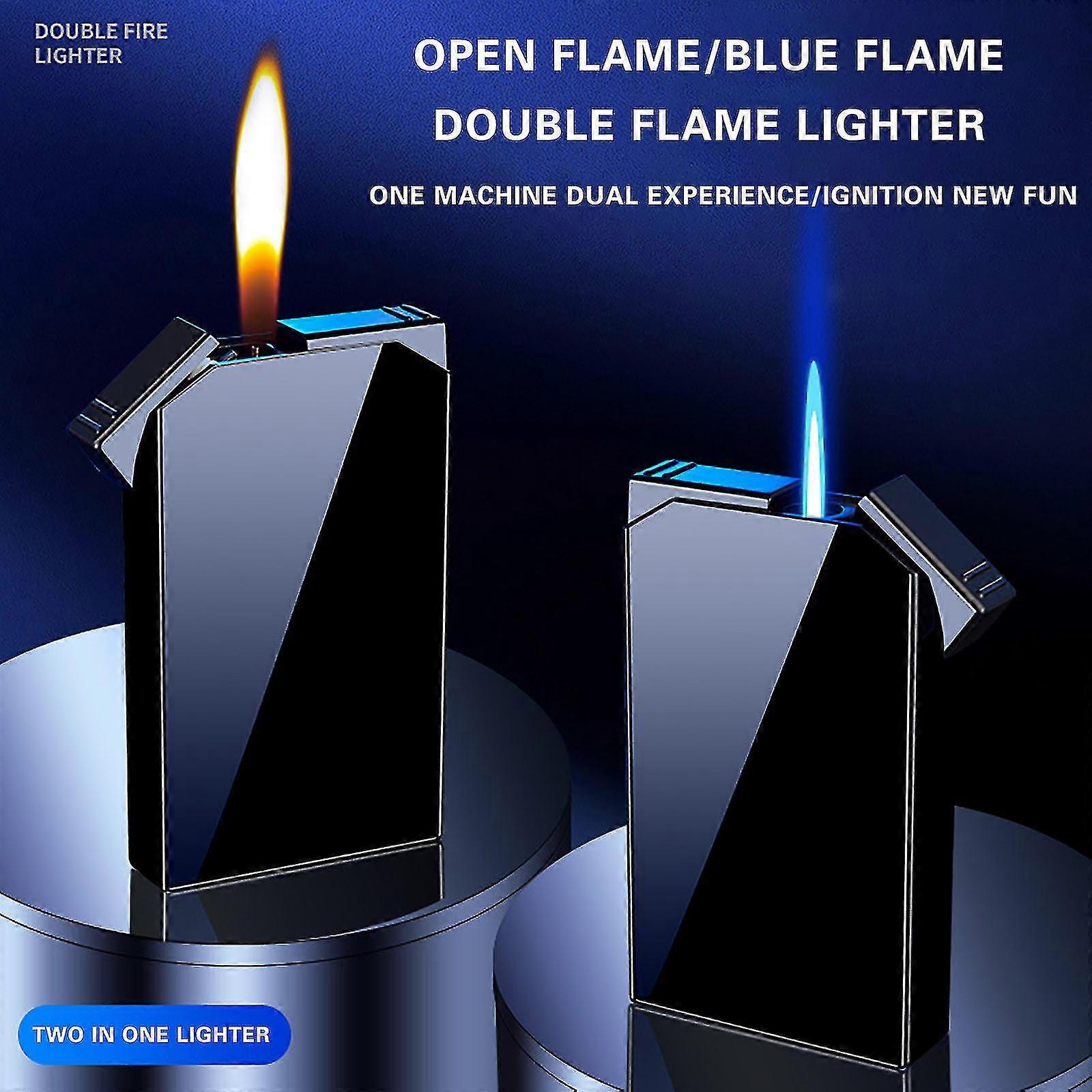 Dual Flame Lighter Omkopplingsbar facklare och mjuk flamtändare 2 i 1 ...