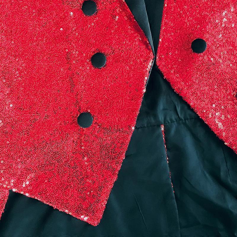 Mens Sequin Tailcoat Swallowtail Suit Jacket Party Show Tuxedo Dress ...