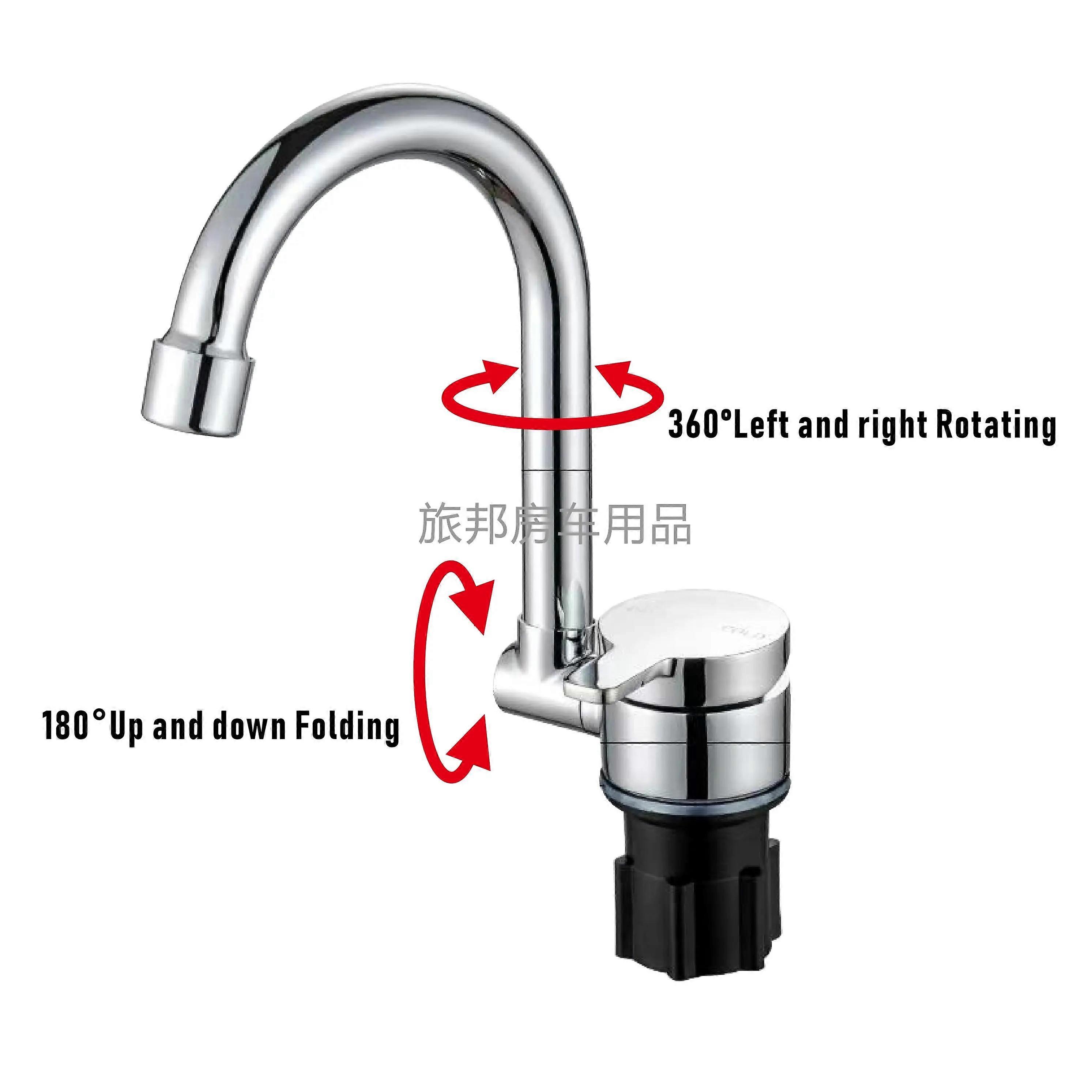 Folding Faucet 180 Degree 360 Rotating Caravan Sink Tap Mobile Kitchen ...