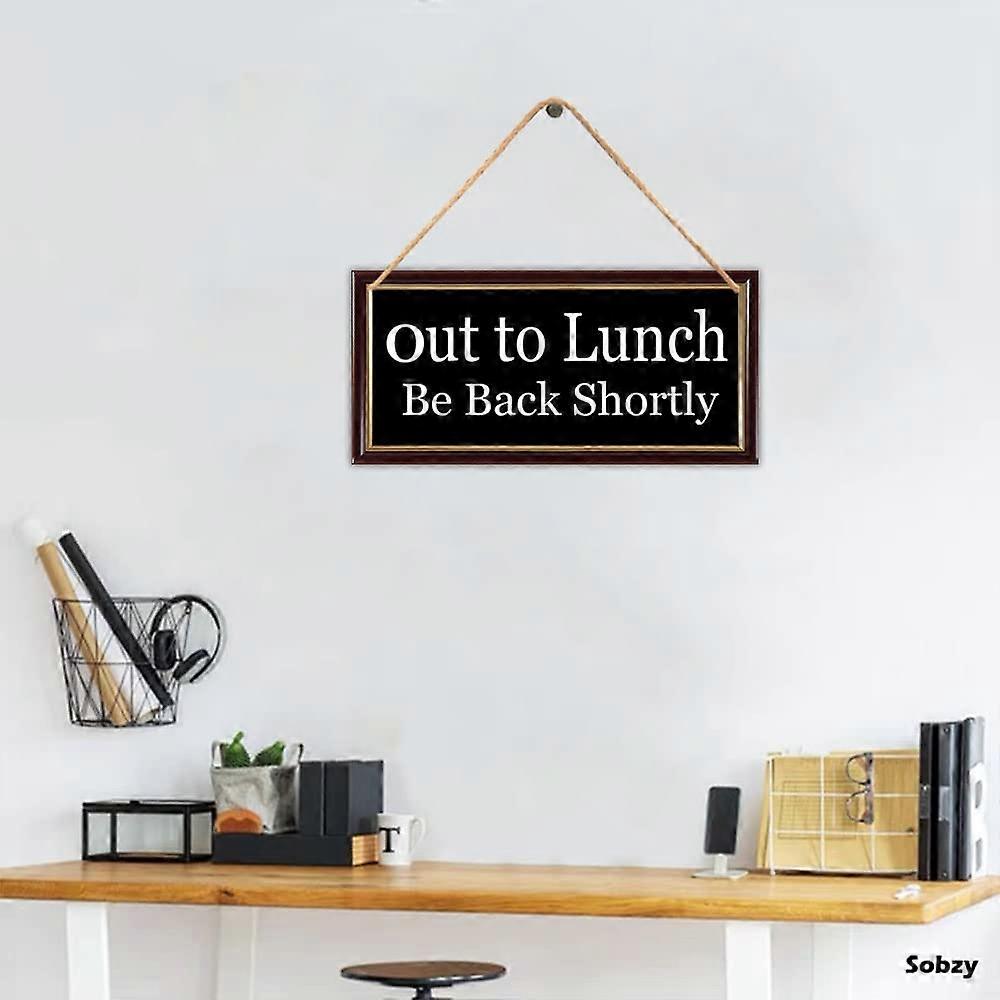 Out to Lunch Wood Sign for Office, Lunch Break Door Sign, Business Sign ...
