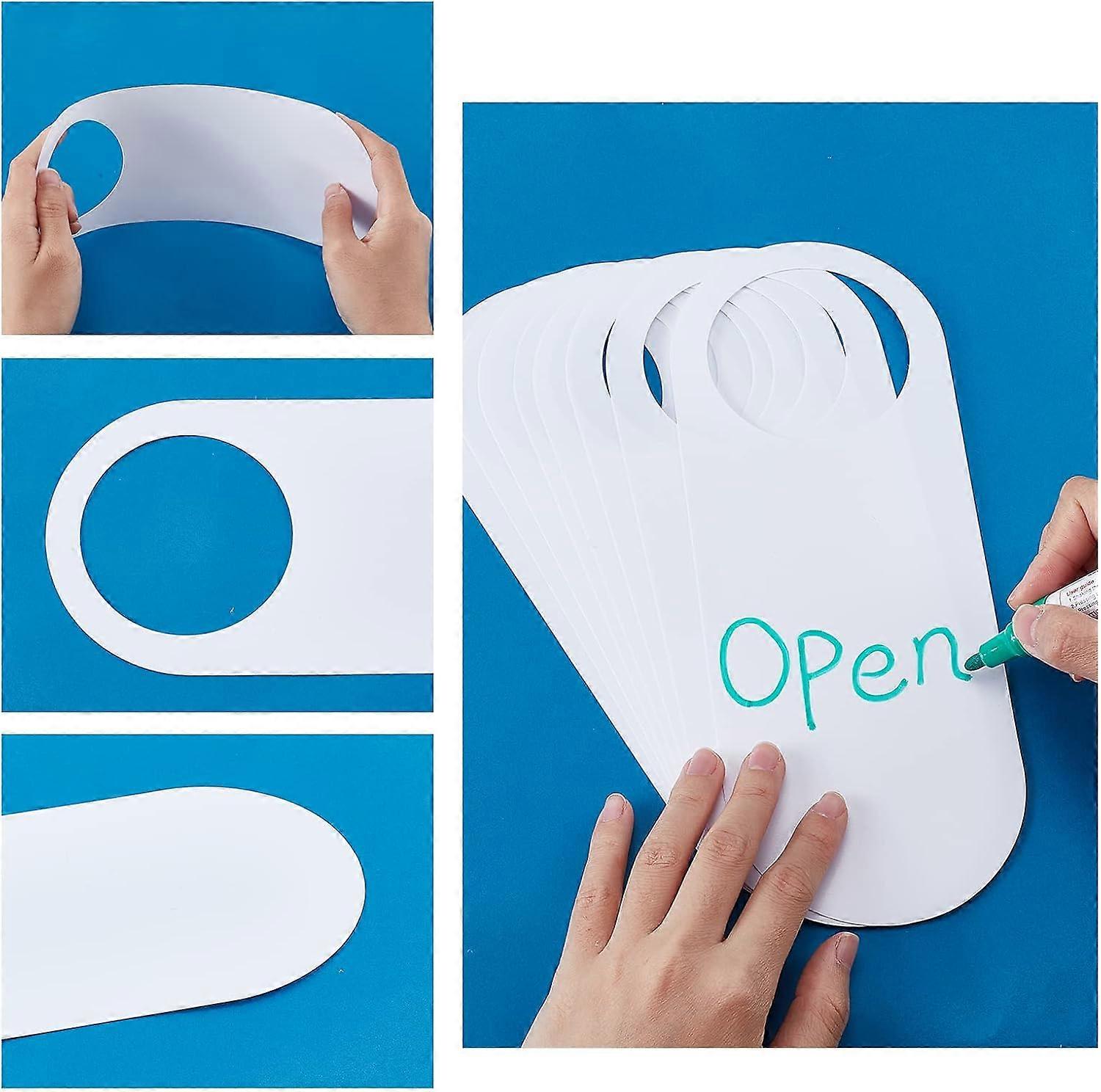 20Pcs Plastic Door Knob Hangers Signs PVC Blank Door Signs Do Not ...