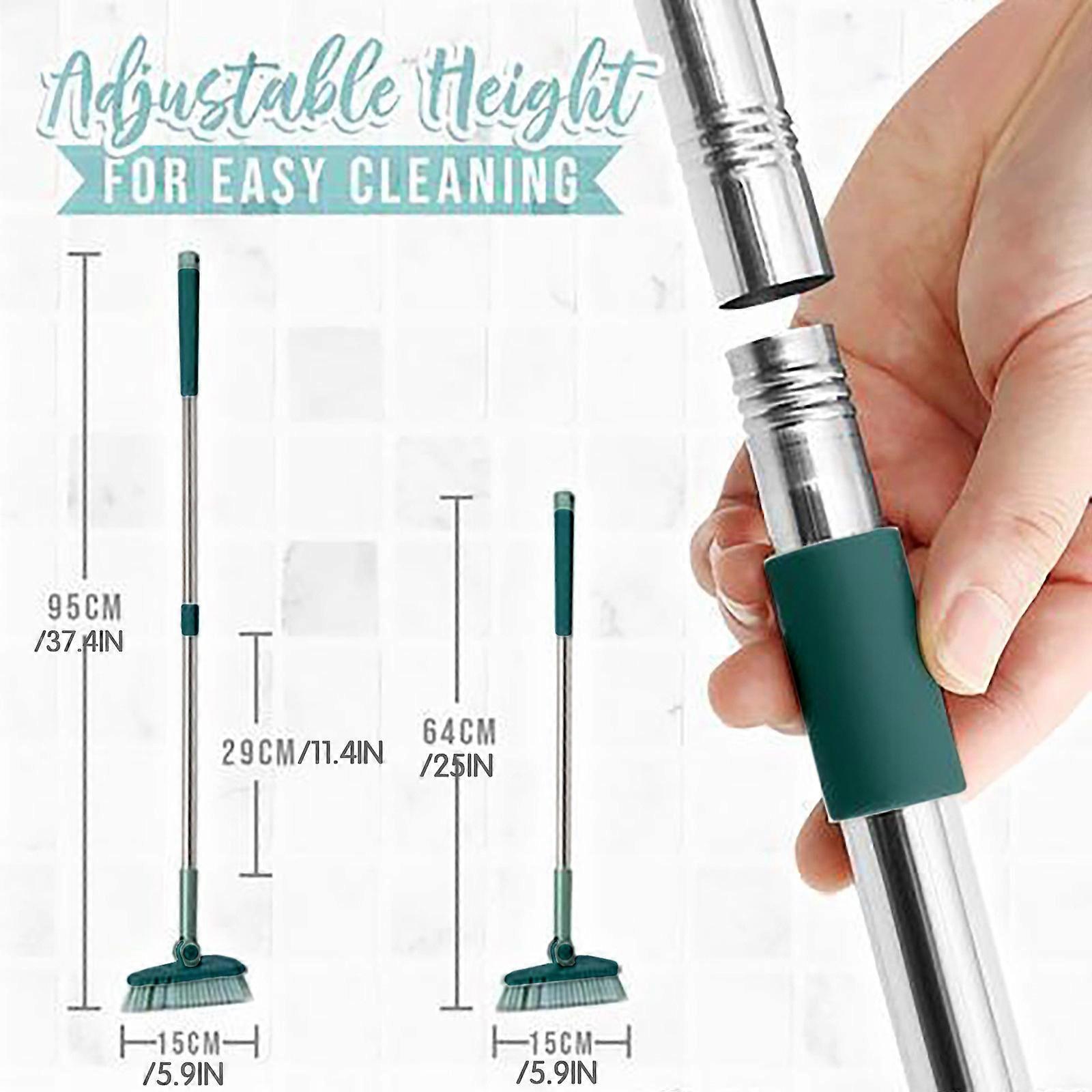 Bendable Corner Scrub Brush with Long Handle Removable Triangle Brush ...