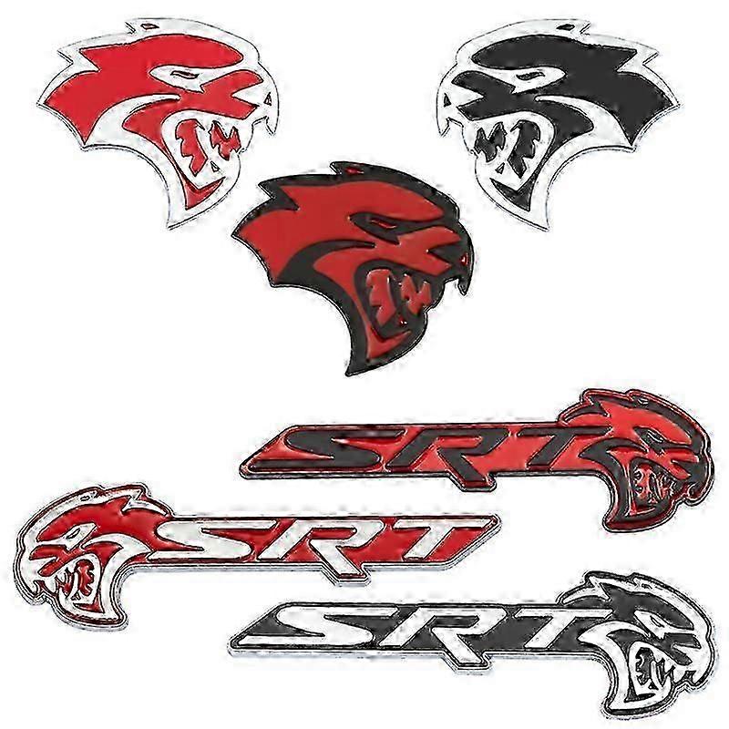 3d Metal Car Emblem Rear Trunk Badge Decal Sticker For Dodge Srt Srt6 ...