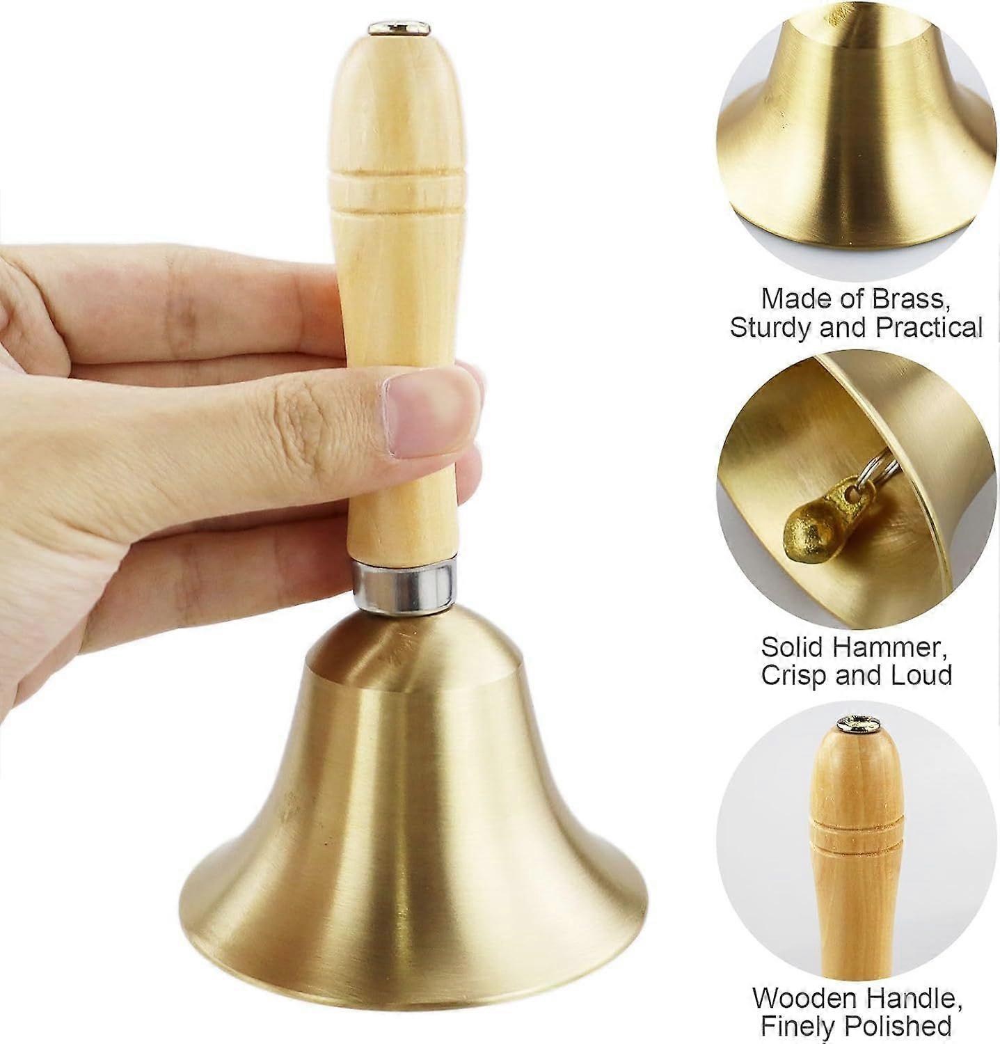 Hand Bell, Metal Tea Hand Bell, Bell, Dinner Bell, Extra Loud Call Hand ...