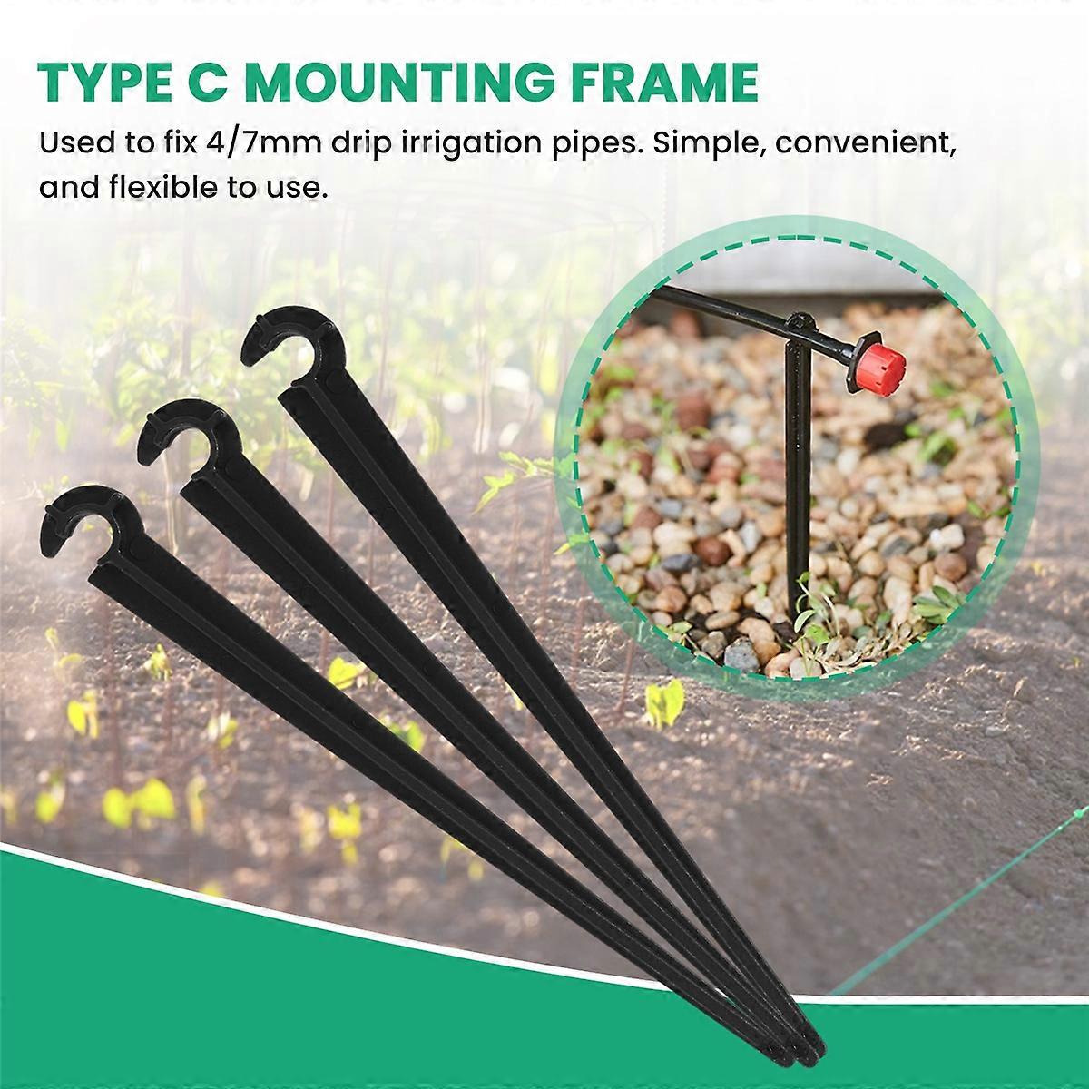 50Pcs C-Shaped Garden 4 / 7mm Drip Irrigation Pipe Bracket Bracket ...