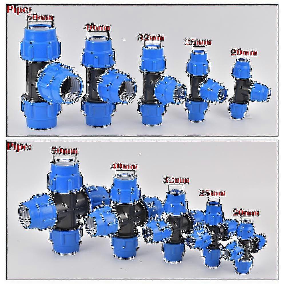 20/25/32/40/50mm Pvc Pe Tube Tap Water Splitter Plastic Valve Connector ...