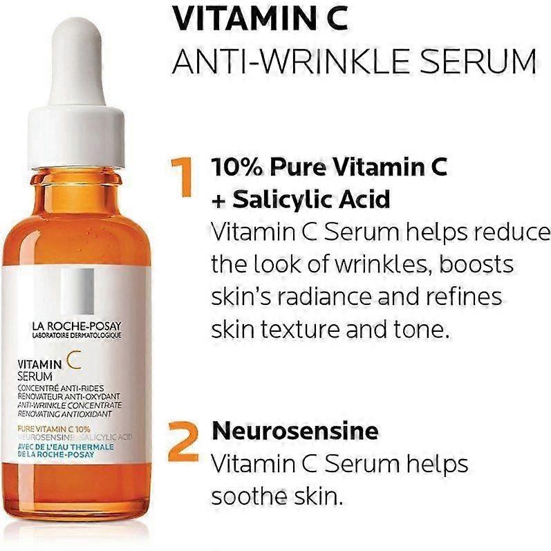 La-Roche Posay PURE VITAMIN SERUM ,Anti-Wrikle Concentrate Radiance ...