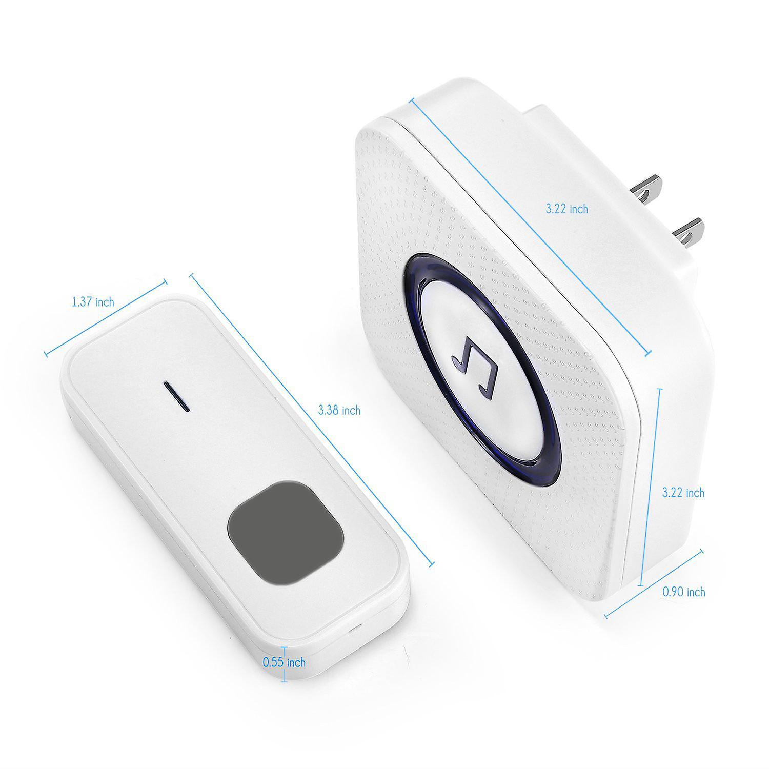 Wireless Doorbell, Electronic Chime, Chime Kit with Plug-in Receivers ...