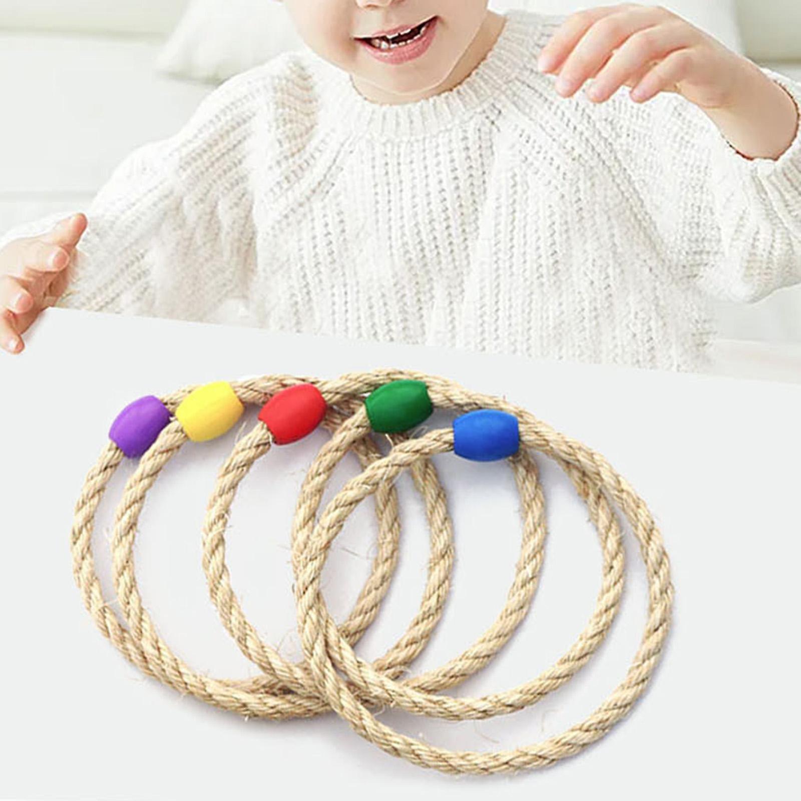 Hemp Rings Tossing Children Gift Playset Outdoor Toys for Park Backyard ...
