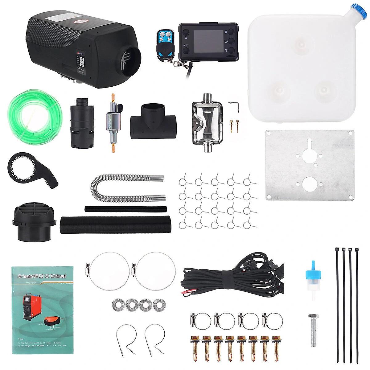 Hcalory 12v 2-8kw Car Parking Heater Air Diesel Rc Lcd For Caravan ...