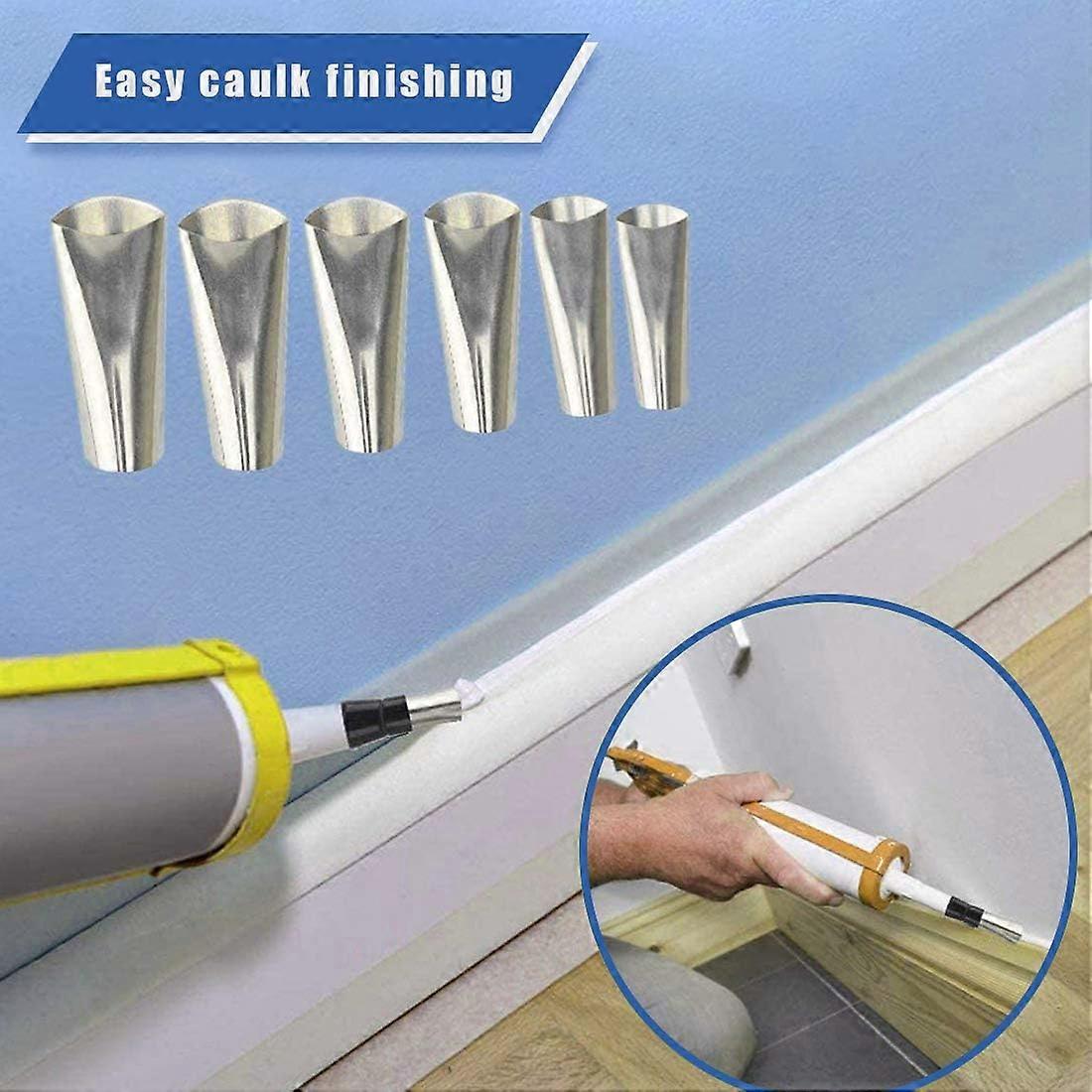 Caulking Finishing Nozzle,14pcs Stainless Steel Putty Nozzle,Caulking ...