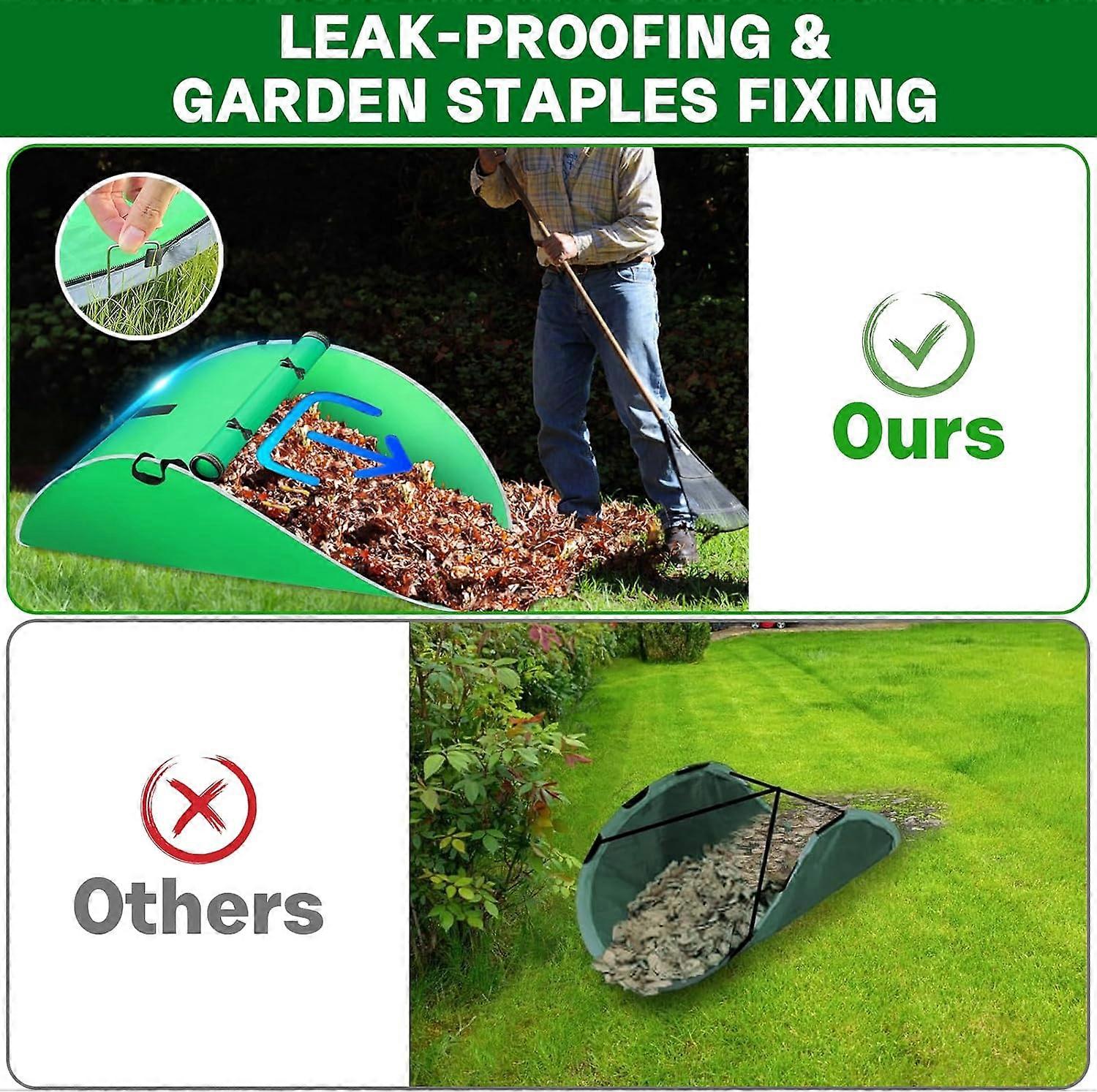 Portable Leaf Collector - Foldable, Reusable Pop-Up Bag & Garden ...