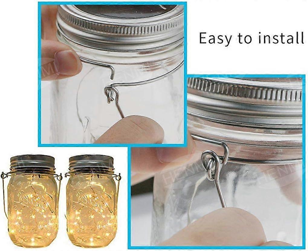 Mason Jar Wire Hangers 12 Pack Stainless Steel Wire Handles for Regular ...