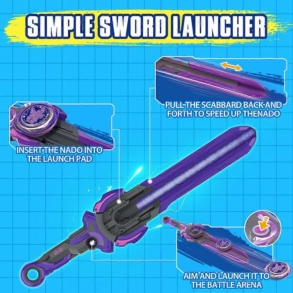 6 Standard Pack-dream World Magic Dragon Glowing Metal Spinning Top ...