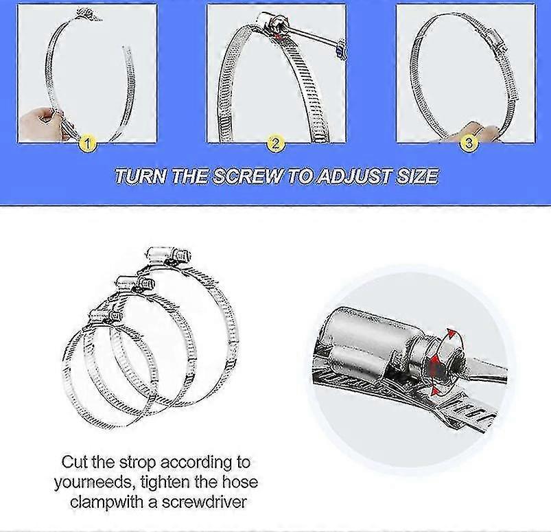 Pipe Clamps, 304 Stainless Steel Pipe Clamps Adjustable Pipe Clamps ...