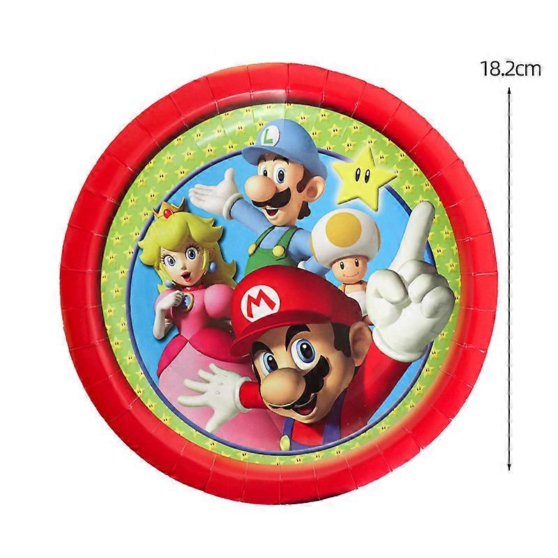 Mario themed party set, Mary children's birthday decoration, disposable ...