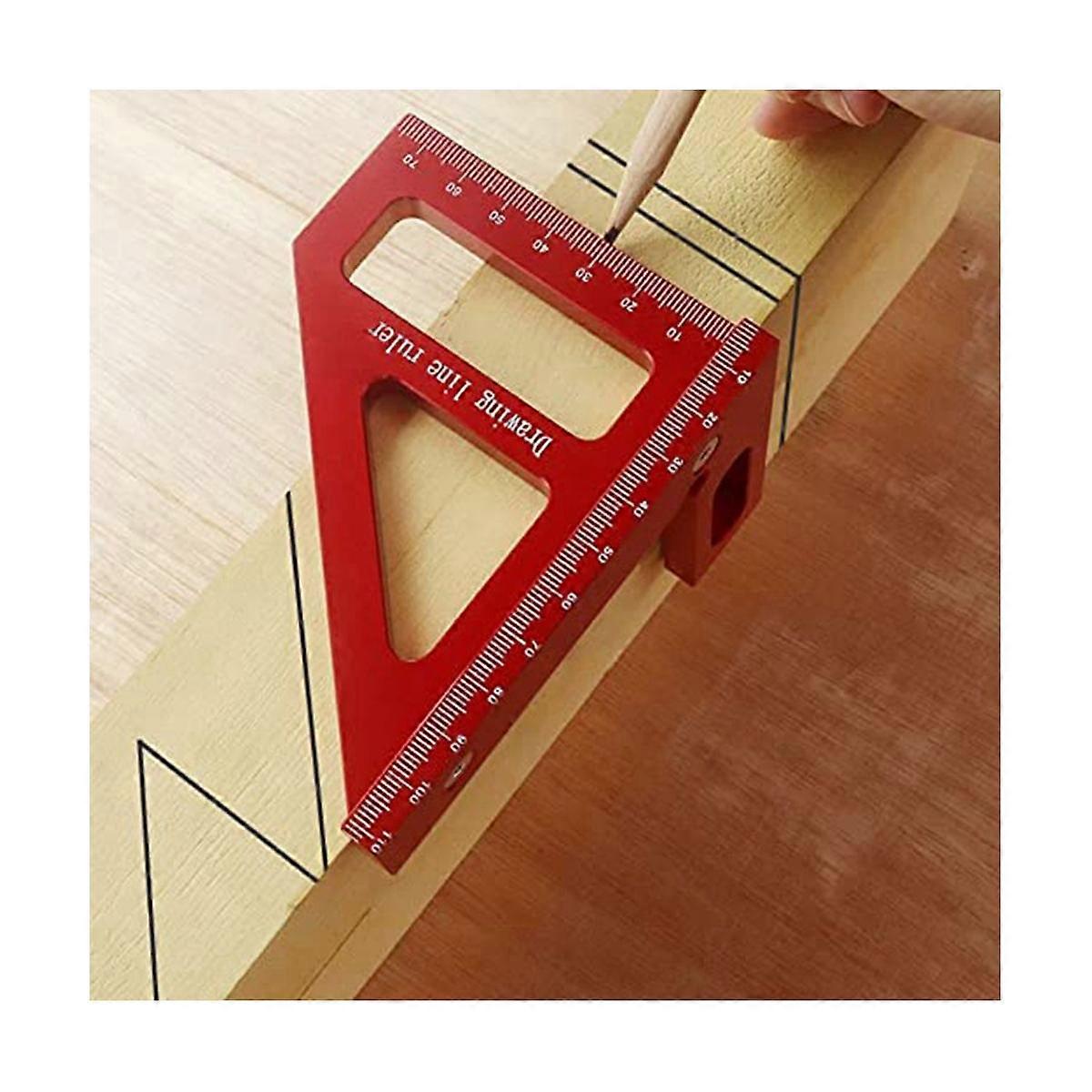 3D Multi-Angle Measuring Ruler 45/ Aluminum Alloy Drawing Line Ruler ...