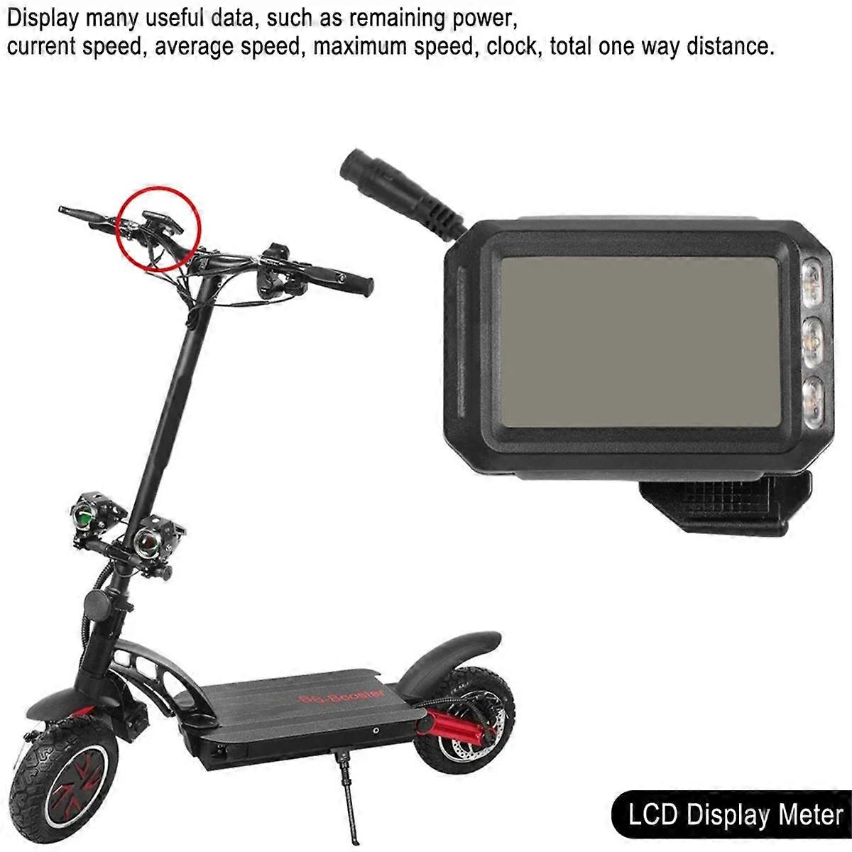 Electric Scooter LCD Display Meter 36V-60V Panel Display Dashboard for ...