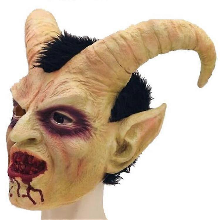 Halloween Mask Lucifer Face Mask Devil Masks Latex Masquerade | Fruugo UK