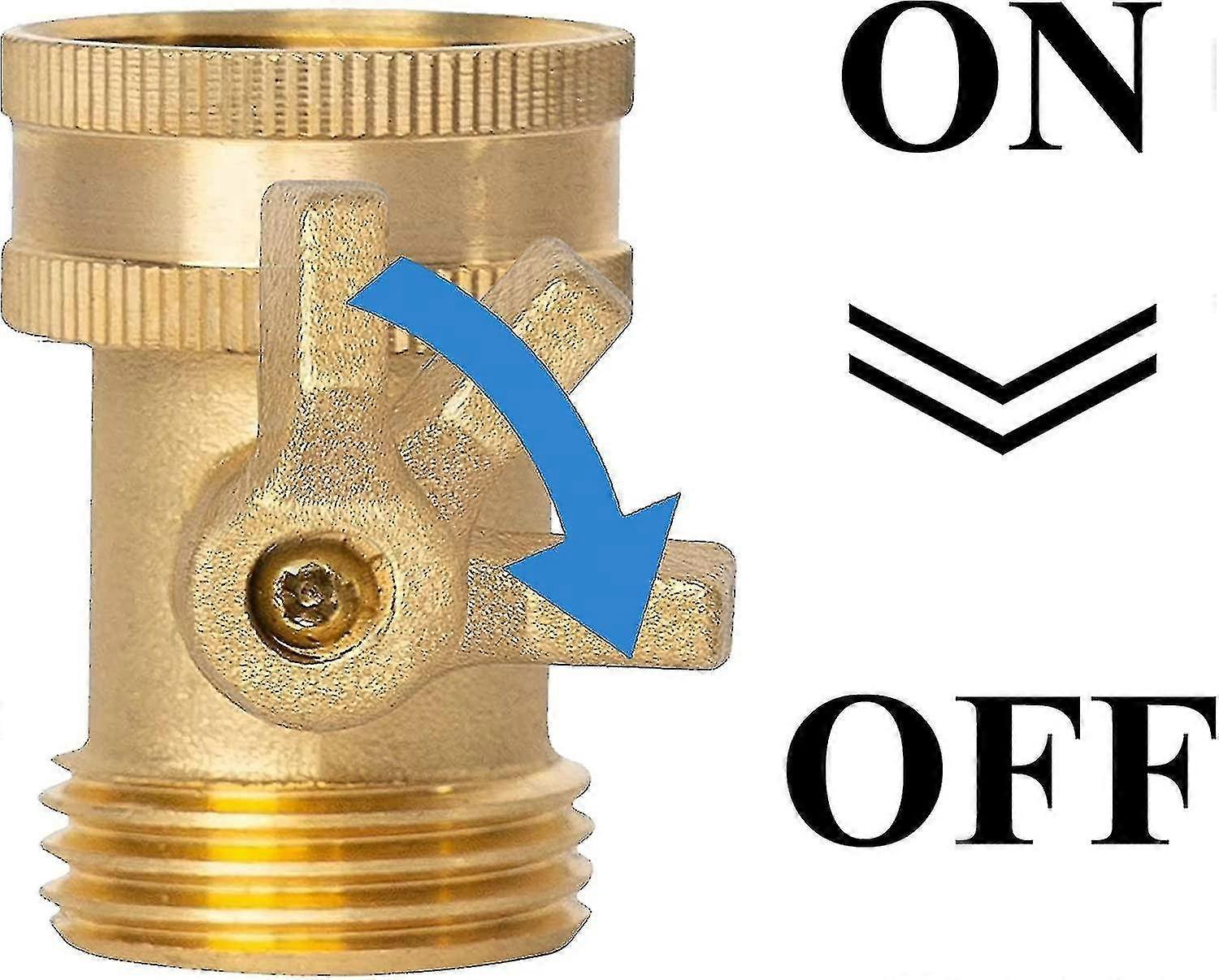 Brass Garden Hose Shut Off Valve, Heavy Duty 3/4 Inch Solid Brass ...
