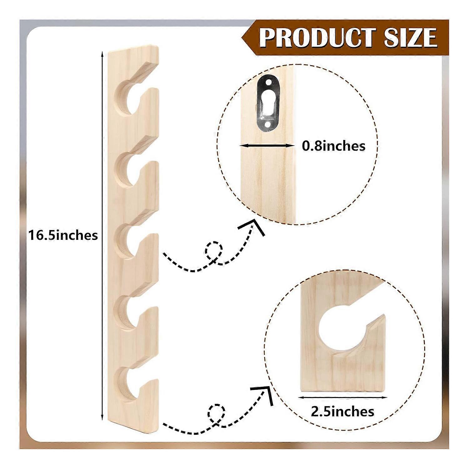 2 PCS Hat Rack for Wall Wooden Baseball Caps Organizer Wall Mount ...
