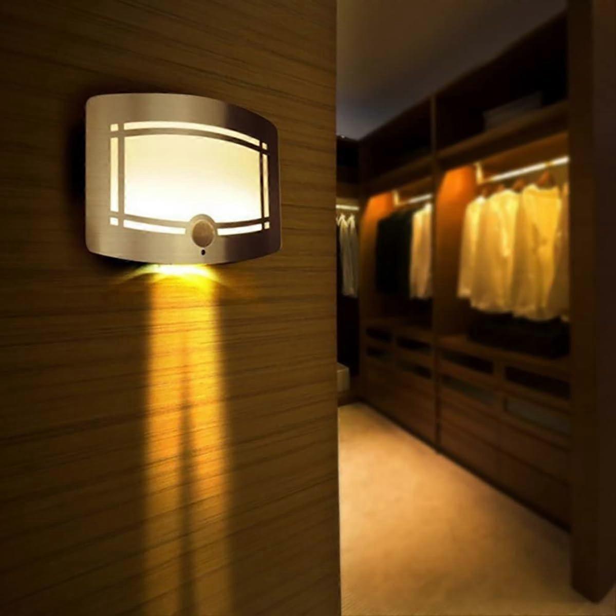 LED Motion Sensor Closet Wall Light, Luxury Aluminum Stick on Anywhere ...
