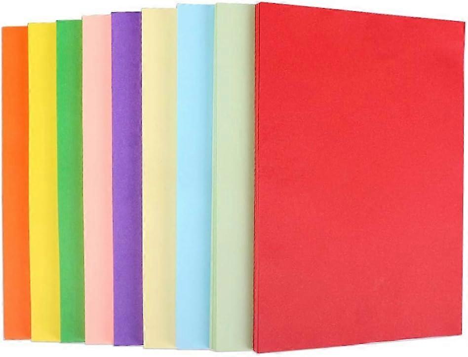 Pastels Copy Paper 100 PCS Assorted Rainbow Colored Printer Paper ...