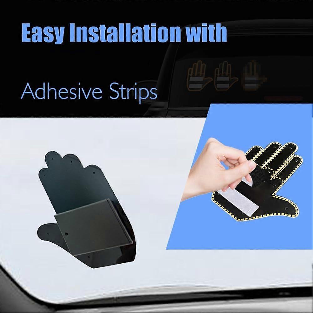Finger Light LED Car Back Window Sign, Car Finger Gesture Light with ...