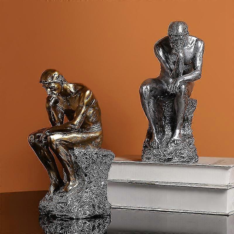 Thinker Statue Famous Thinking Man Resin Character Sculpture Home ...