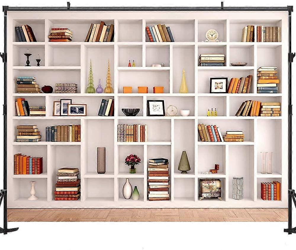 UBIUO 7x5ft White Bookshelf Backdrop Bookcase Backdrops Office Backdrop ...