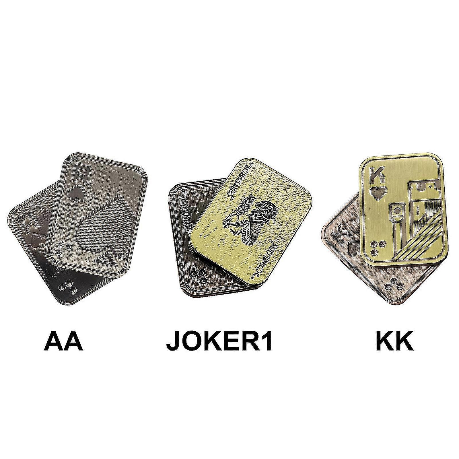 Magnetic Metal Fidget Toys - Metal Poker Push Card Fidget Slider Stress ...