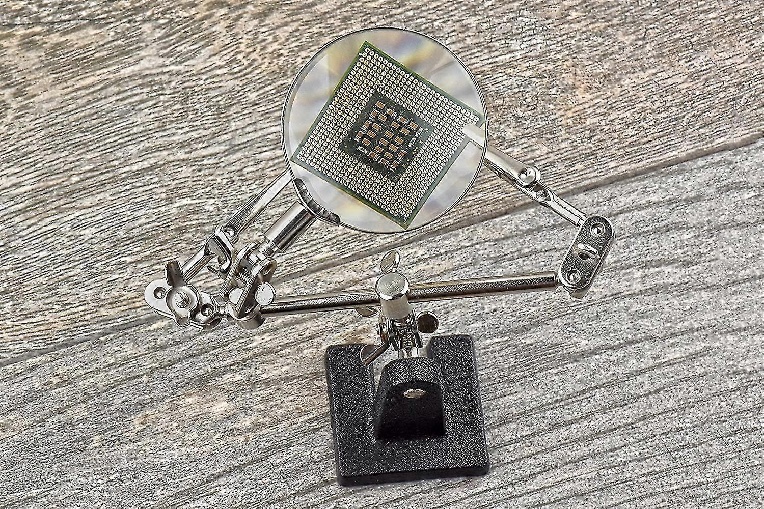 Helping Hand With Magnifying Glass - Clip-on Magnifier | Fruugo UK