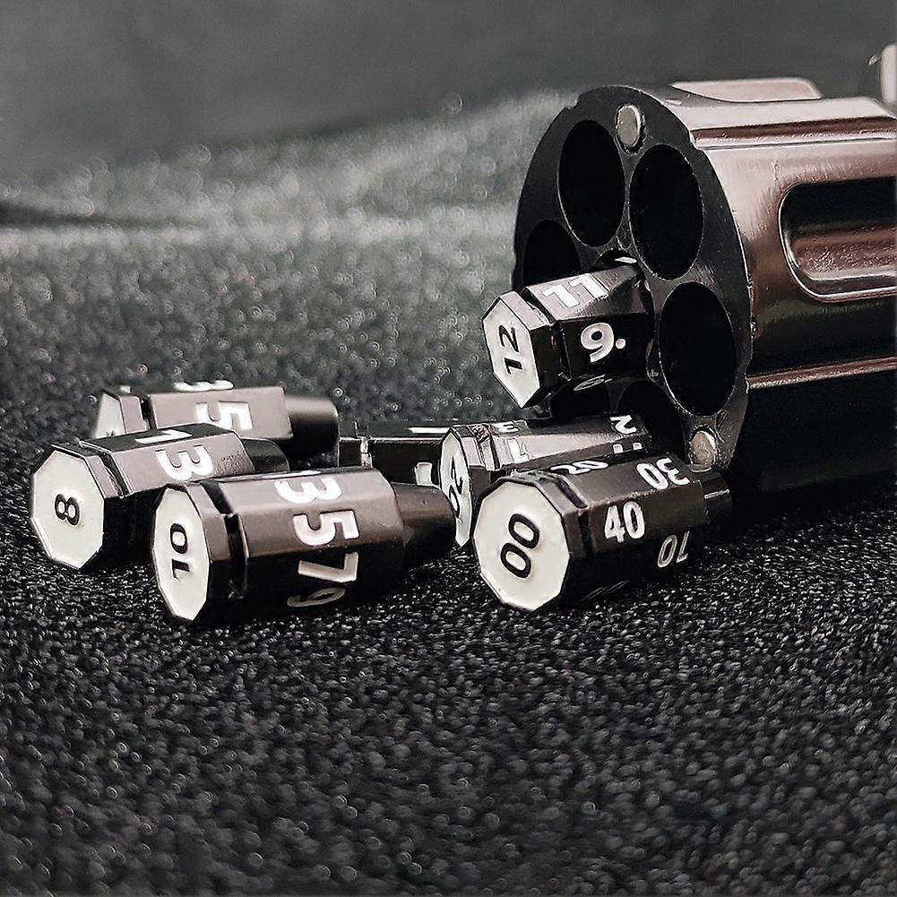 Cyberpunk Revolver Cylinder Metal DND Dice - Unique Rotating Bullet ...