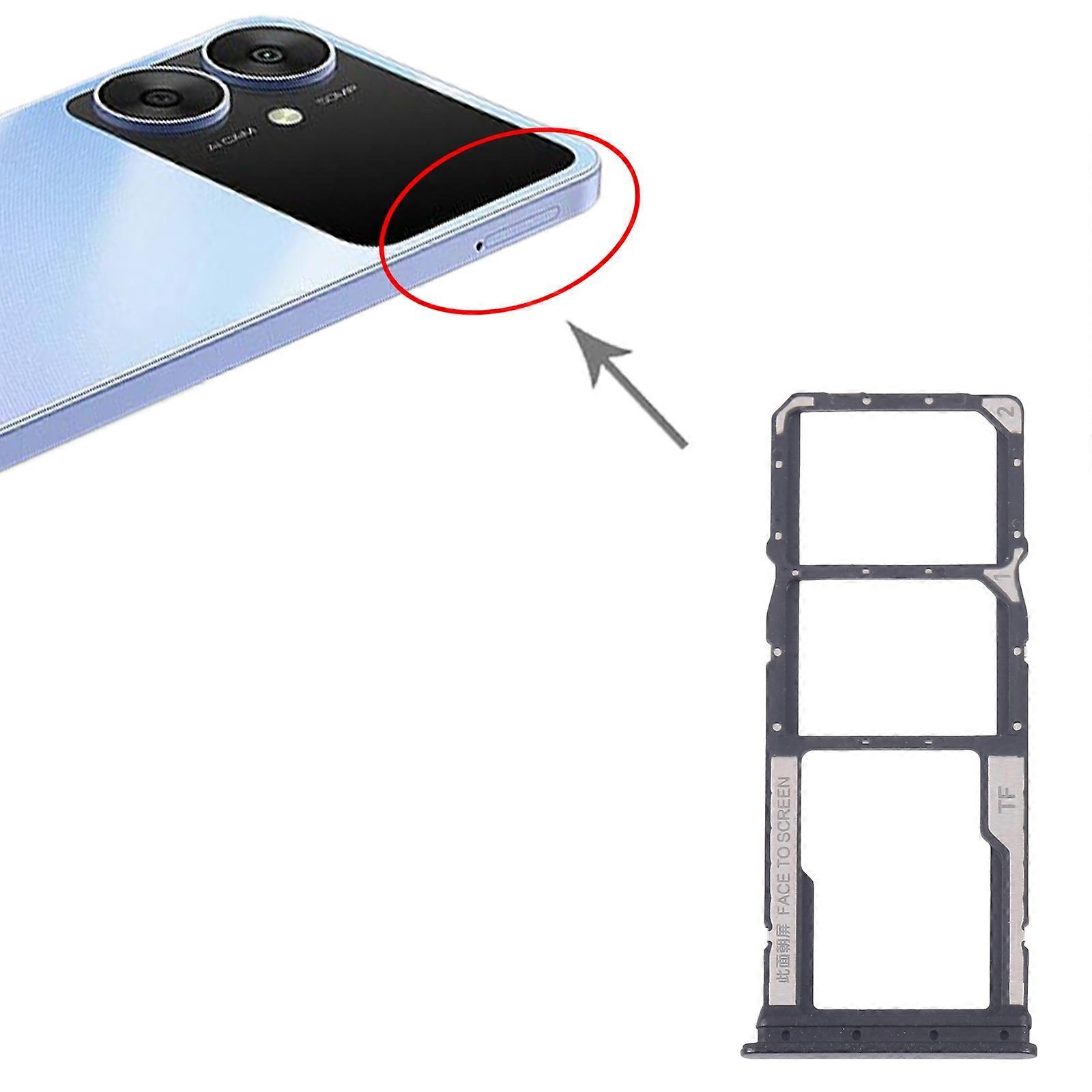 For Xiaomi Poco M6 COMPATIBLE SIM Card Tray + SIM Card Tray + Micro SD ...