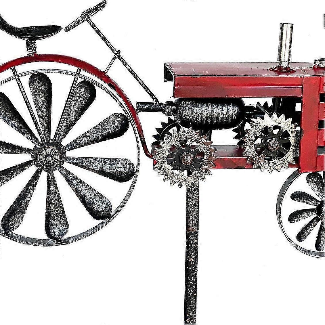 Tractor Wind Spinner Metal Farm Tractor Spinner Propeller Yard Garden ...