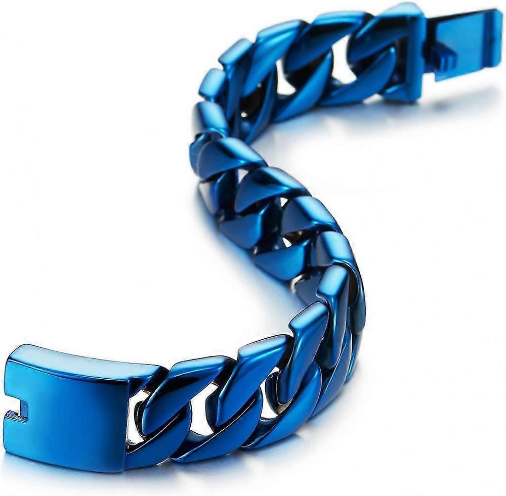 Large Masculine Style Stainless Steel Curb Chain Men's Bracelet G metal ...