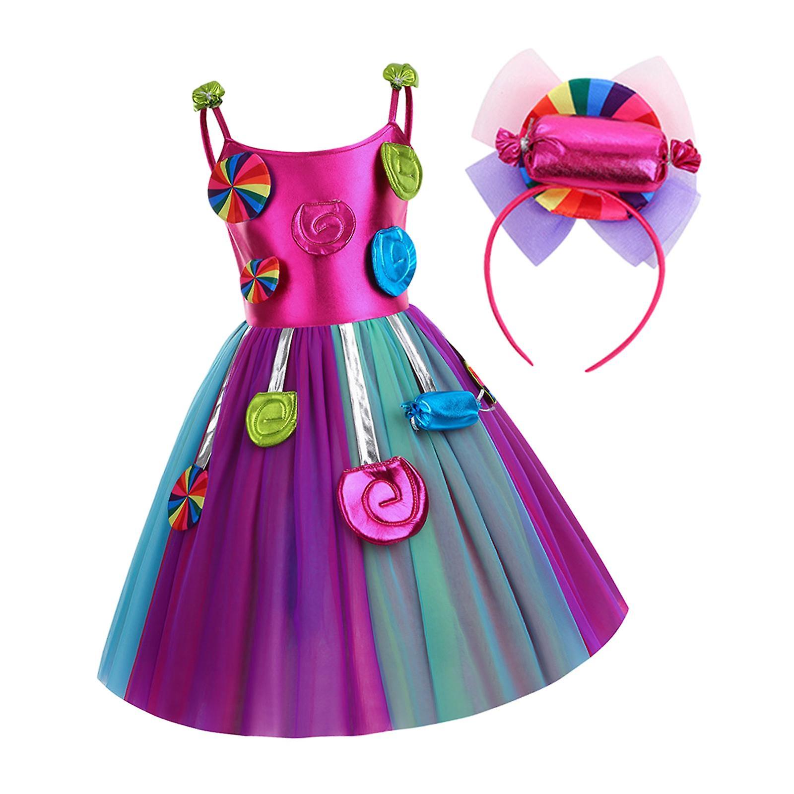 Little Girls Candy Dress Lollipop Dress Spaghetti Strap Princess Dress ...