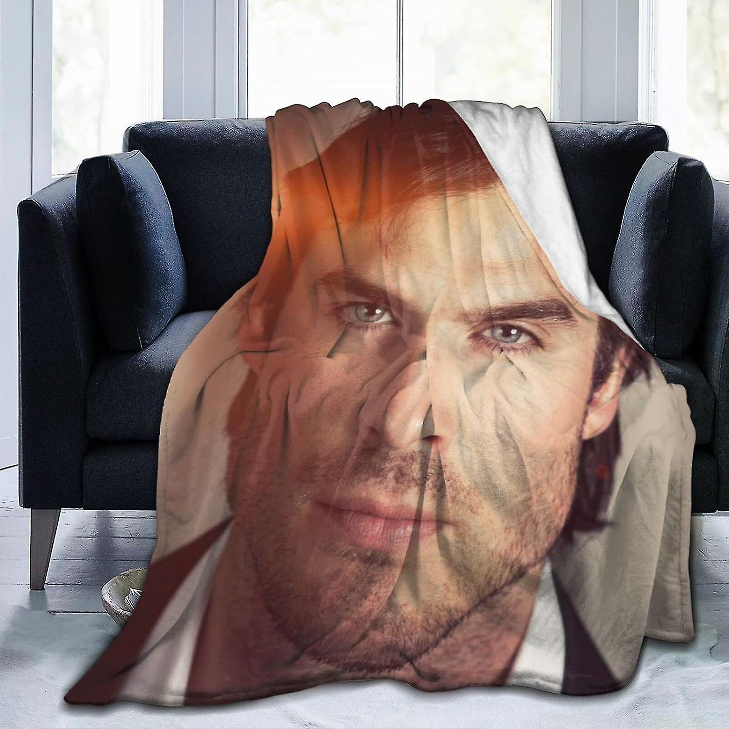 Ian-somerhalder Hyggeligt Plys Thow tæppe Flannel tæppe, sengetøj Varm ...