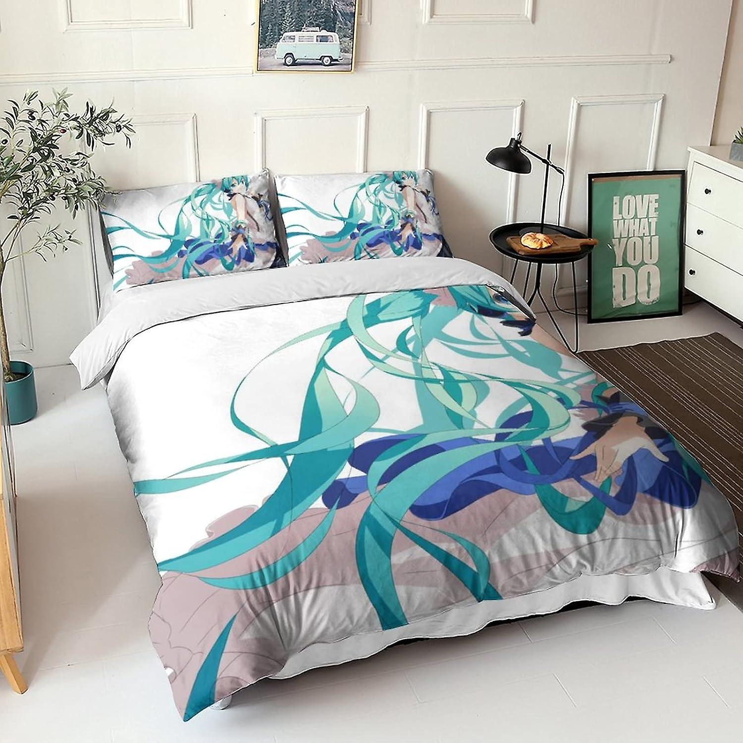 ALXFFBN Hatsune Miku Duvet Cover Bedding for Kids Girls Boys Pattern ...