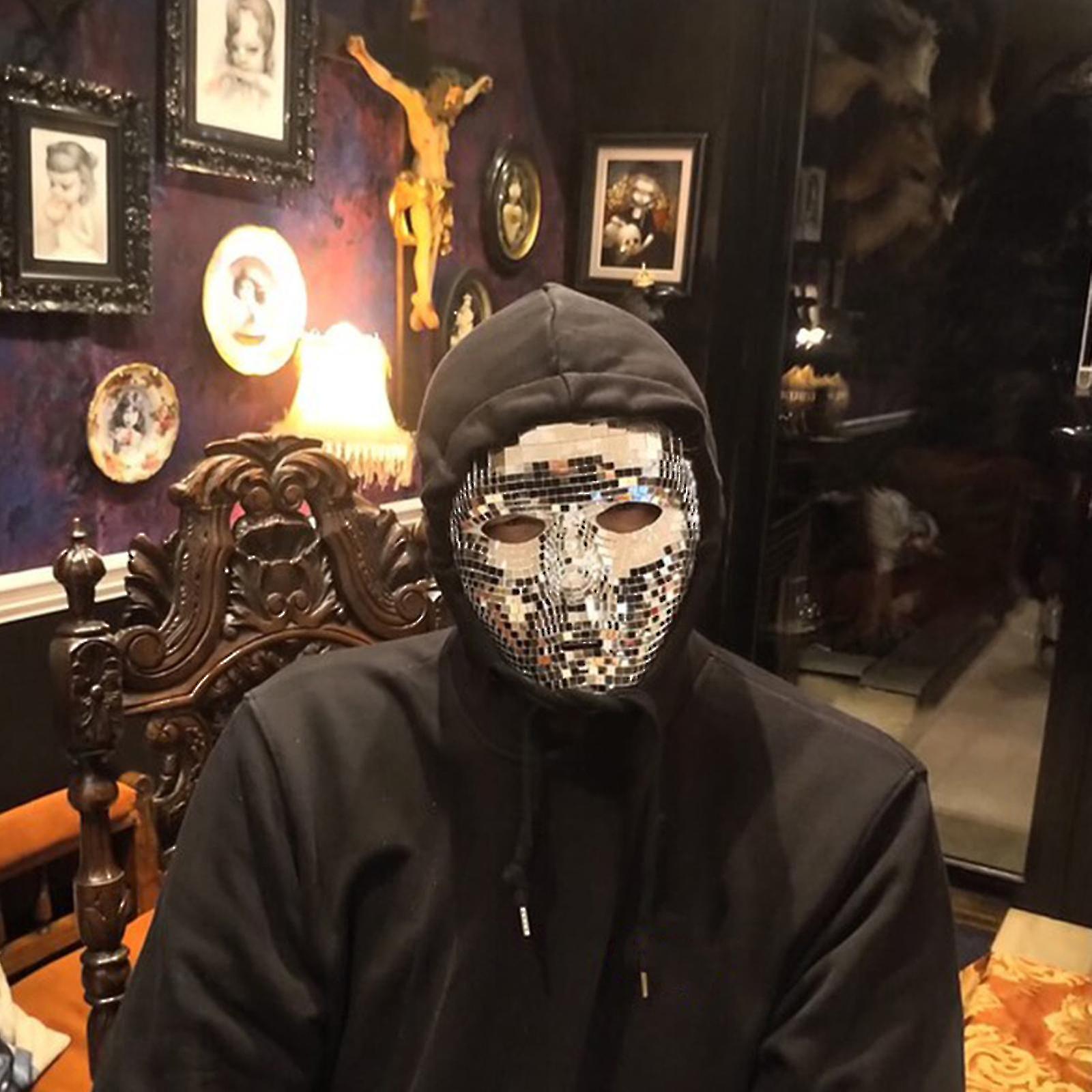 Party Disco Ball Glitter Mirror Mask For Dj Dressing Masquerade Masks ...