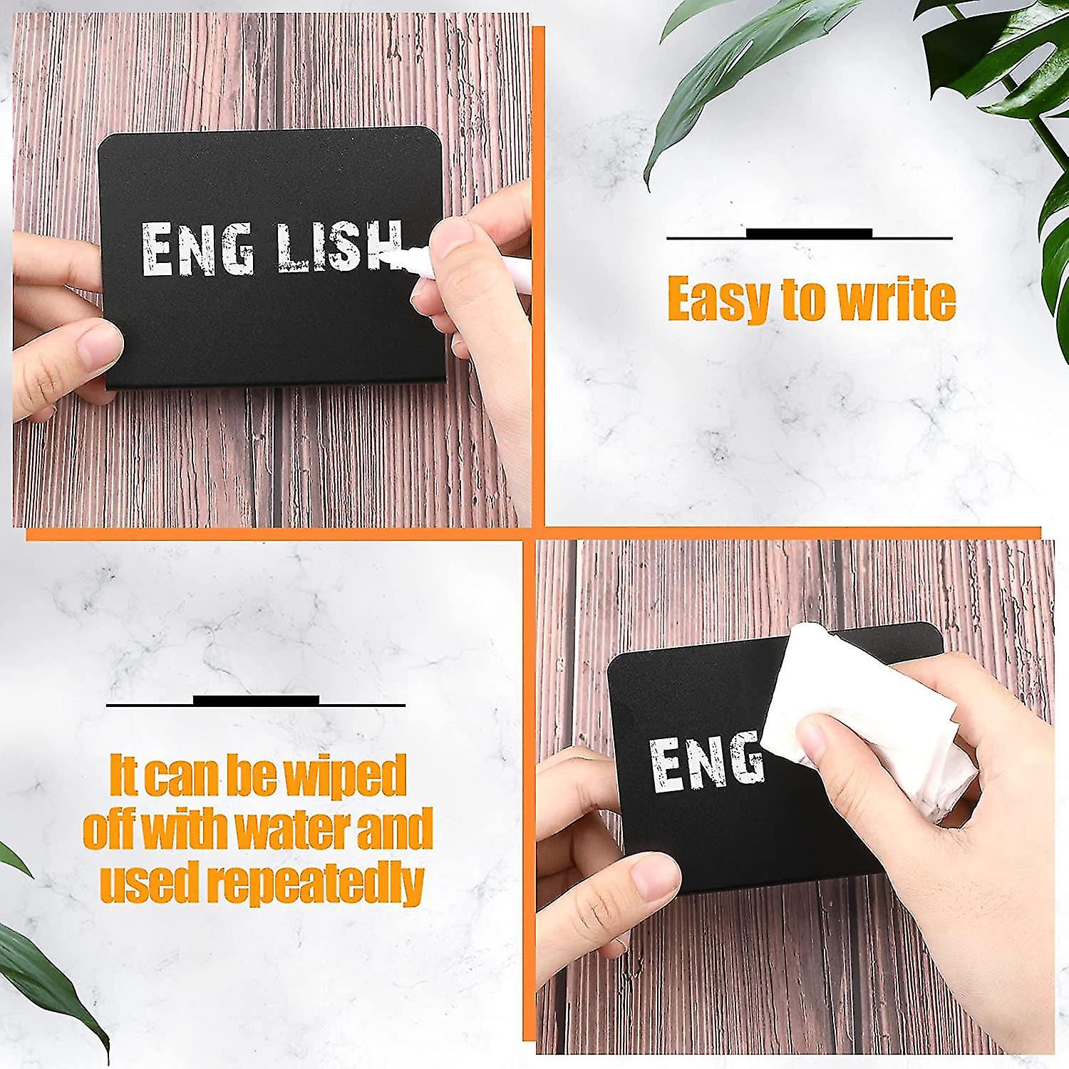 20Pcs 4 x 3 Inches Mini Chalkboard Table Tent Sign Chalkboard Buffet ...