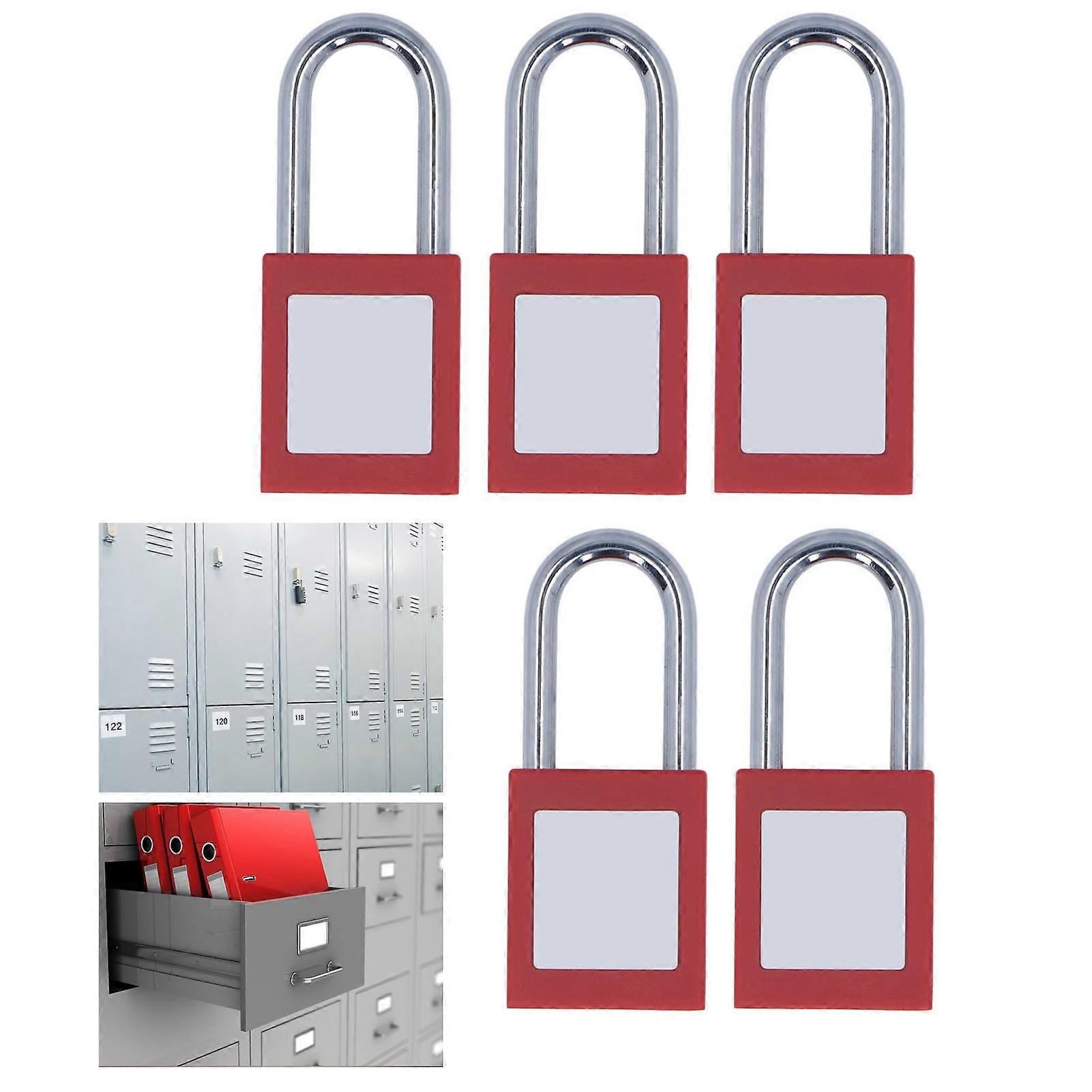5 Set Lockout Tagout Locks Chrome Plated Nylon Loto Safe Padlocks With ...