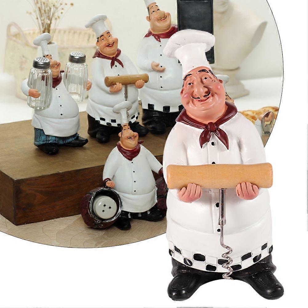 Resin Chef Figures Ornament Statue Model Crafts Decor Bar Coffee Shop ...