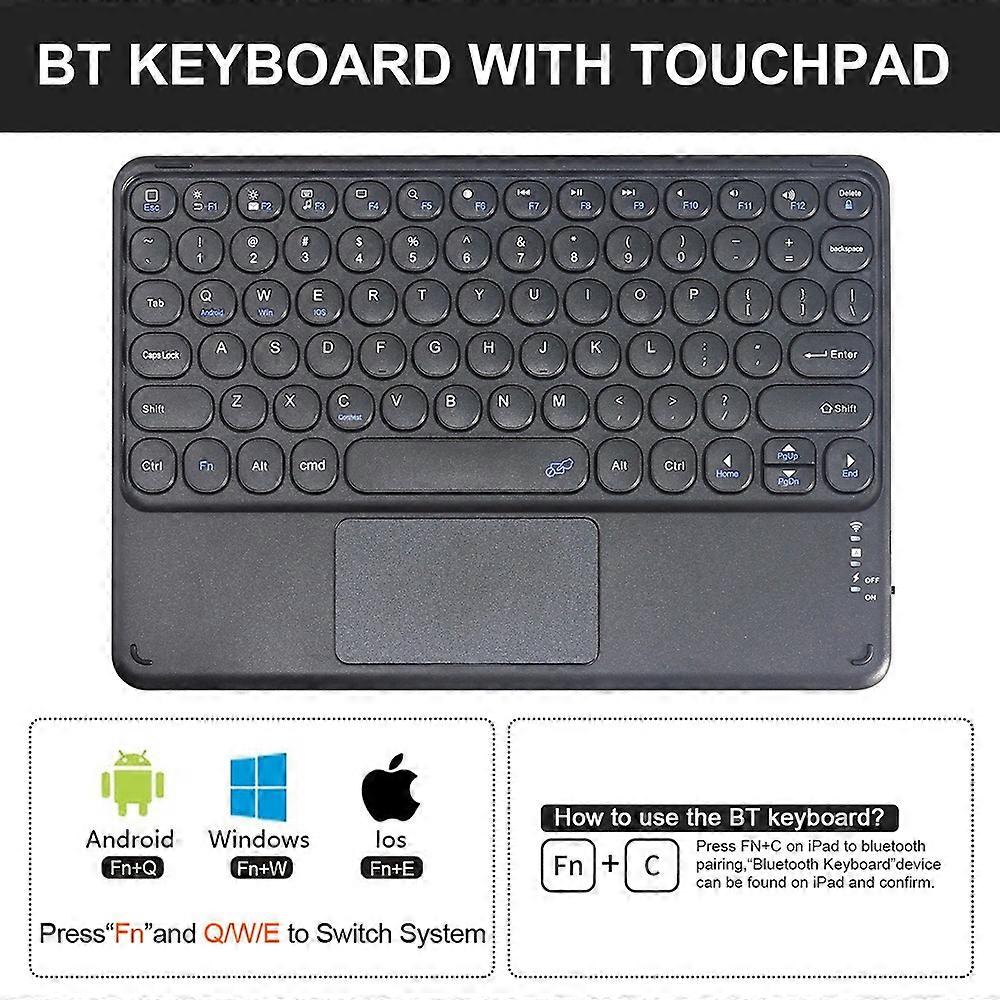 For Samsung Galaxy Tab S9+ / S9 FE+ Detachable Bluetooth Touchpad ...