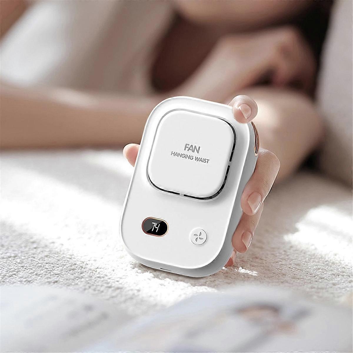 Portable Waist Clip Fan Wearable Belt Fan 2000mAh Battery Powered ...