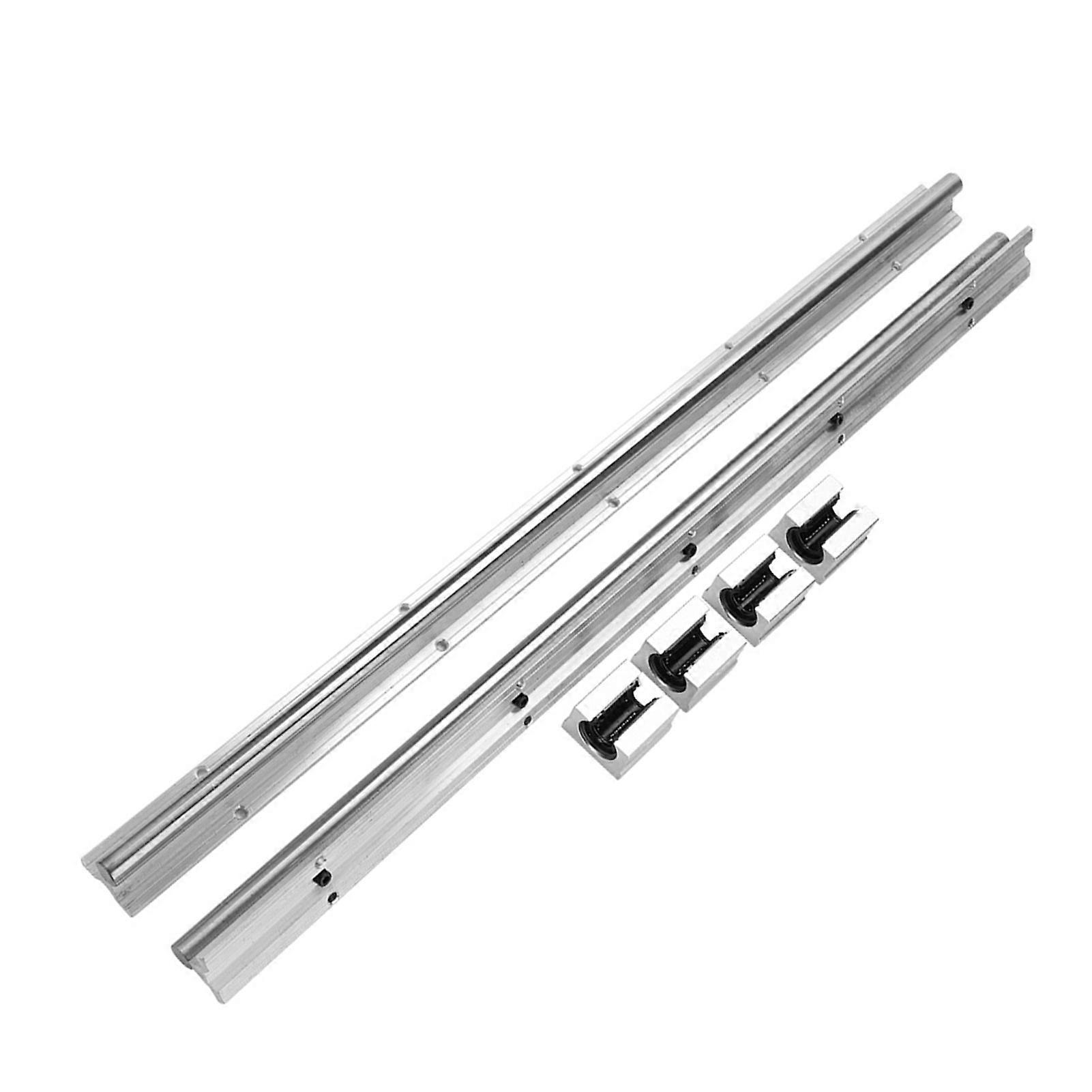 2pcs SBR16-750mm 16mm Linear Slide Guide Shaft Rail 4 SBR16UU Bearing ...